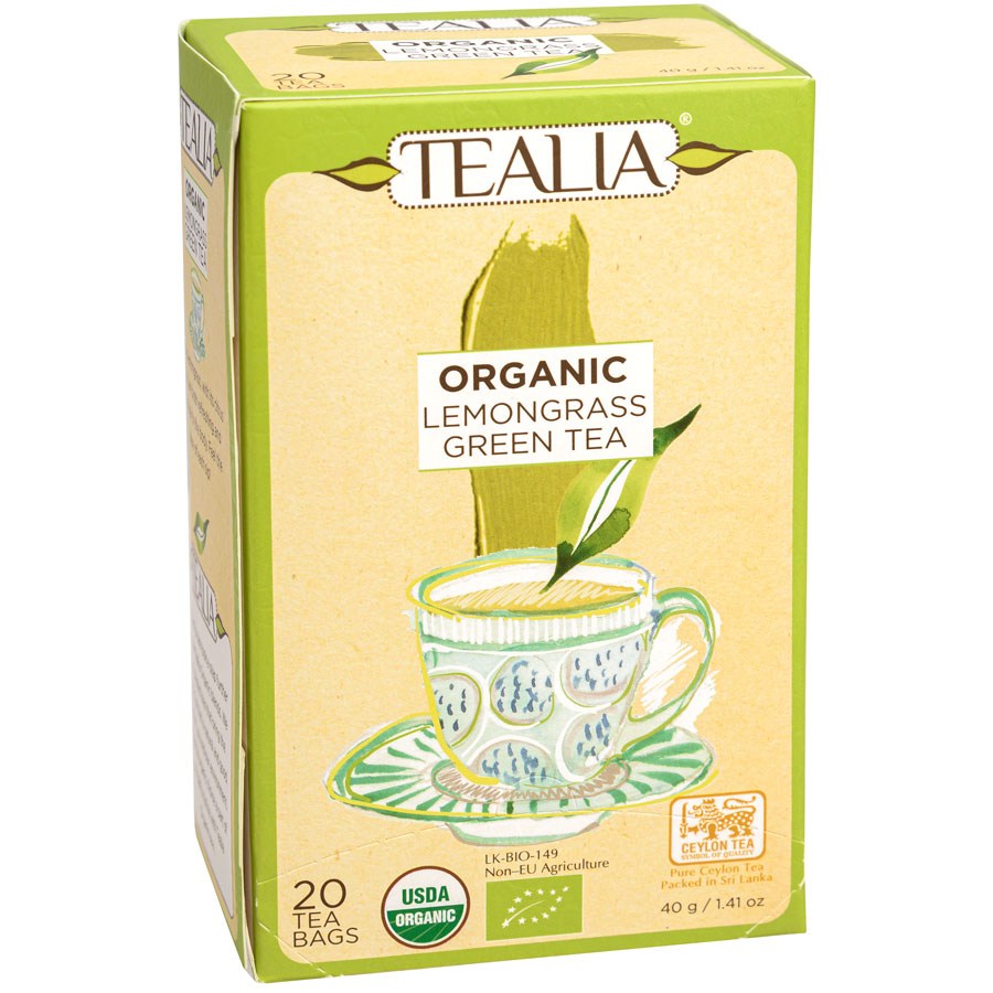 Tealia Organic Lemongrass Green Tea Herb And Spice Mill